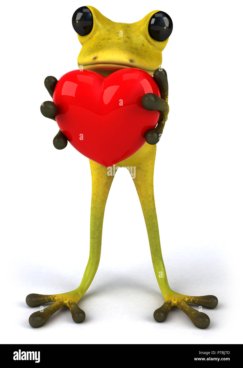 Fun frog - 3D Illustration Stock Photo - Alamy