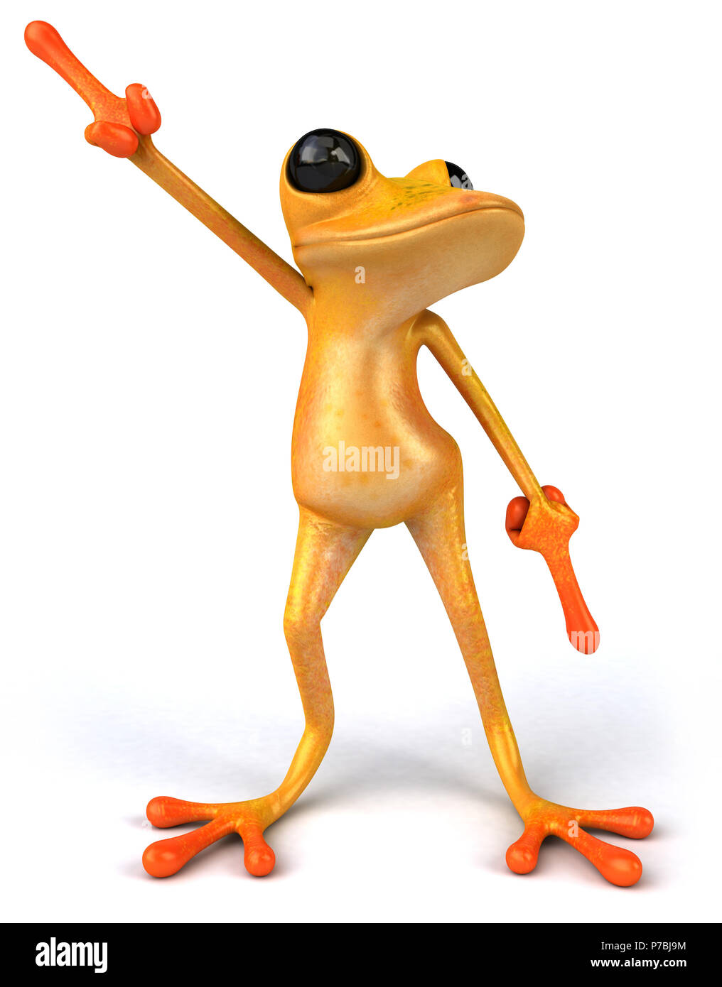 Fun frog - 3D Illustration Stock Photo - Alamy