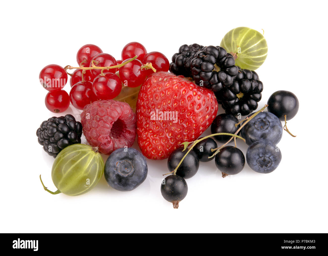 set of berries on a white background Stock Photo - Alamy