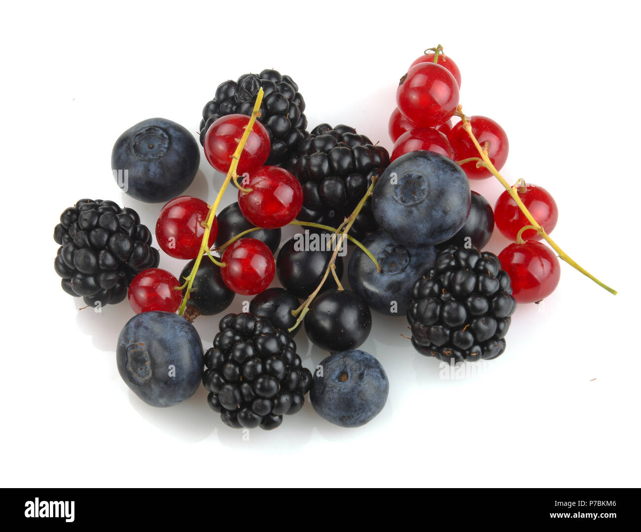set of berries on a white background Stock Photo - Alamy