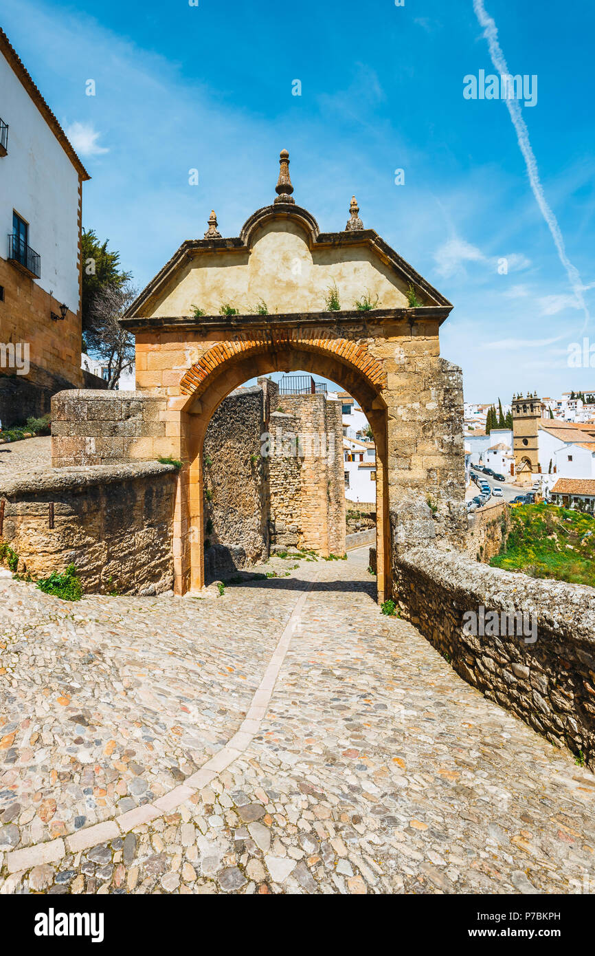 historic buildings in old town of Ronda, Spain Stock Photo - Alamy