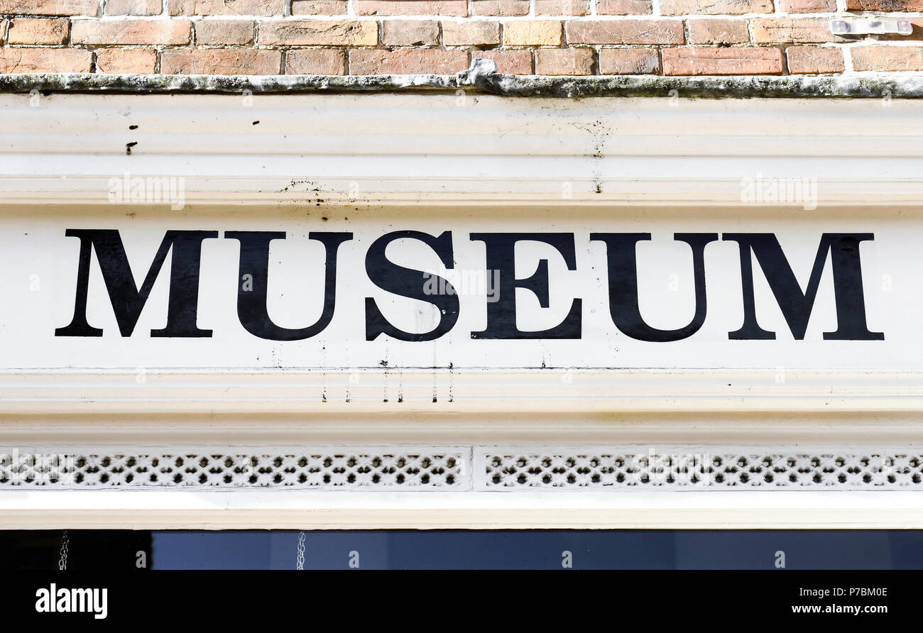 The sign on the exterior of a museum in the UK Stock Photo - Alamy