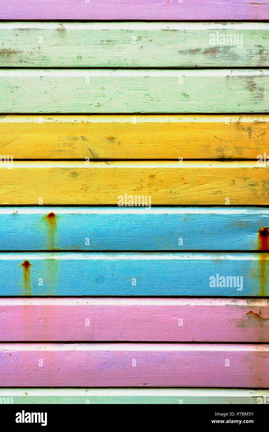 Multi coloured wooden panels hi-res stock photography and images - Alamy