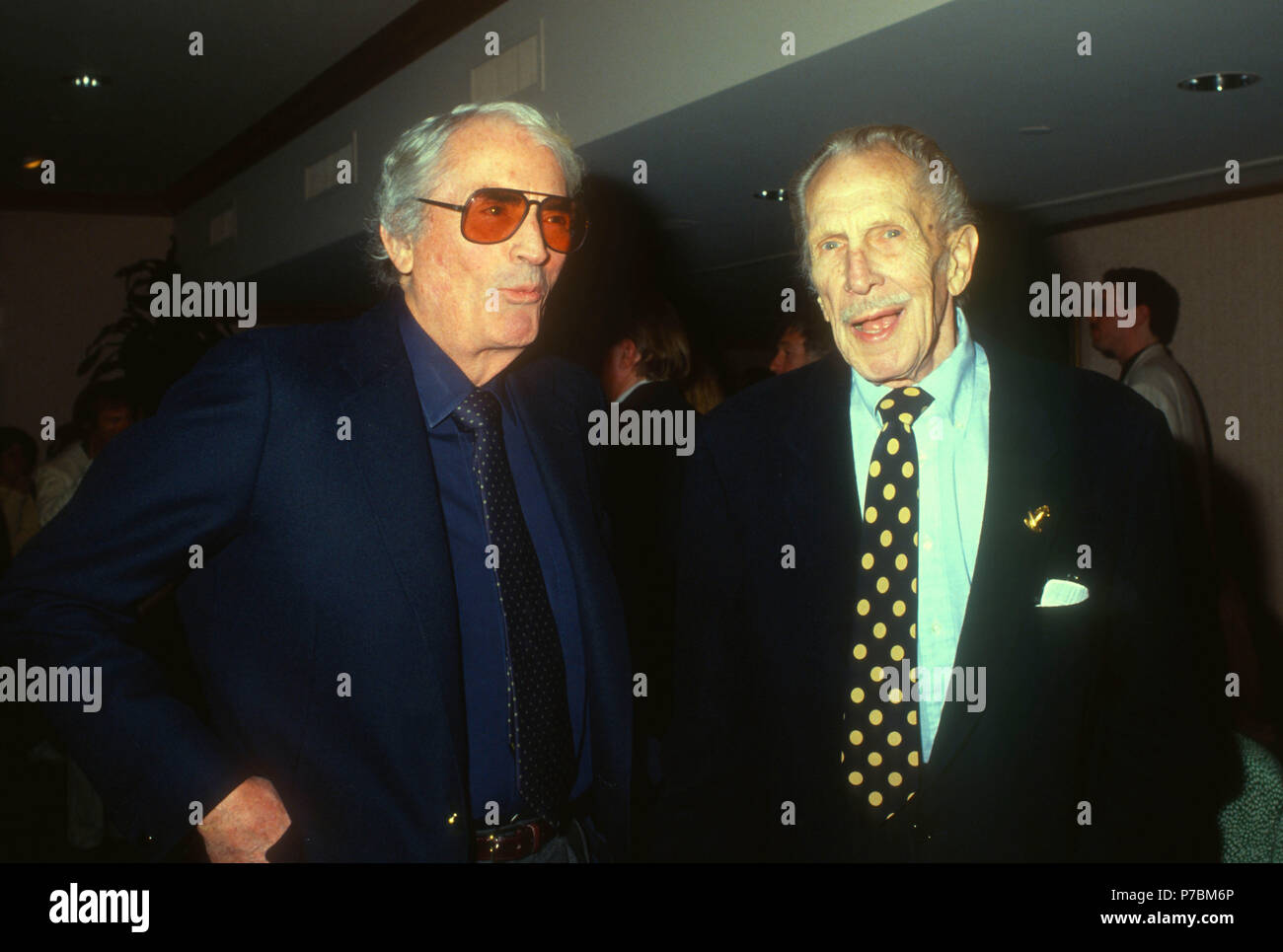 WEST HOLLYWOOD, CA - JANUARY 21: (L-R) Actors Gregory Peck and Vincent ...