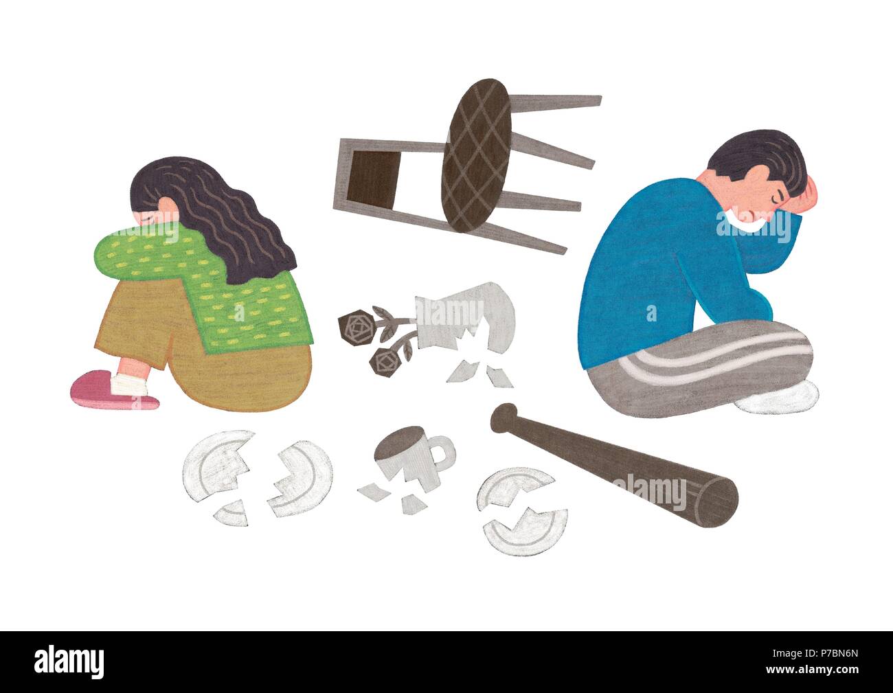 Vector - all acts of violence illustration. different domestic violence ...