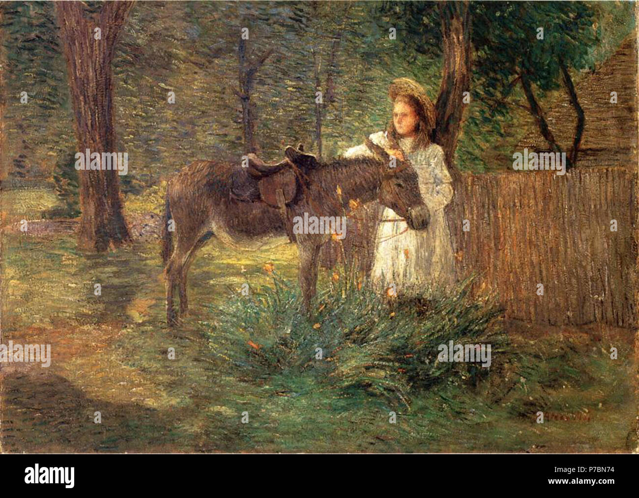 . After the Ride / Visiting Neighbors circa 1903 83 Julian Alden Weir ...