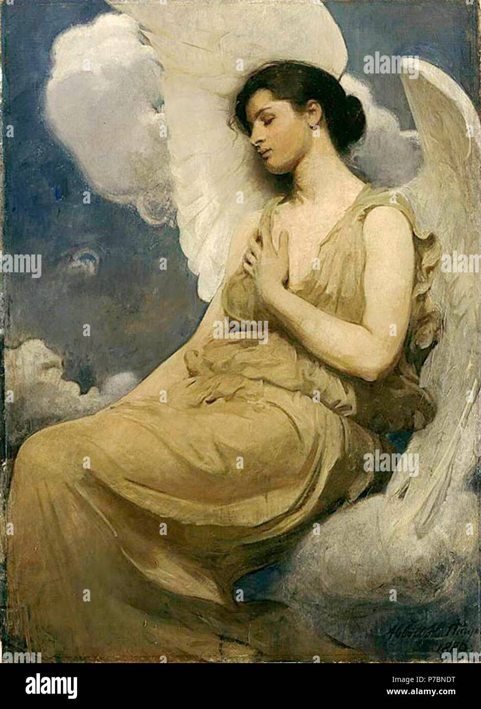 English: Winged Figure . 1889 84 Winged Figure 1889 Abbot Handerson ...