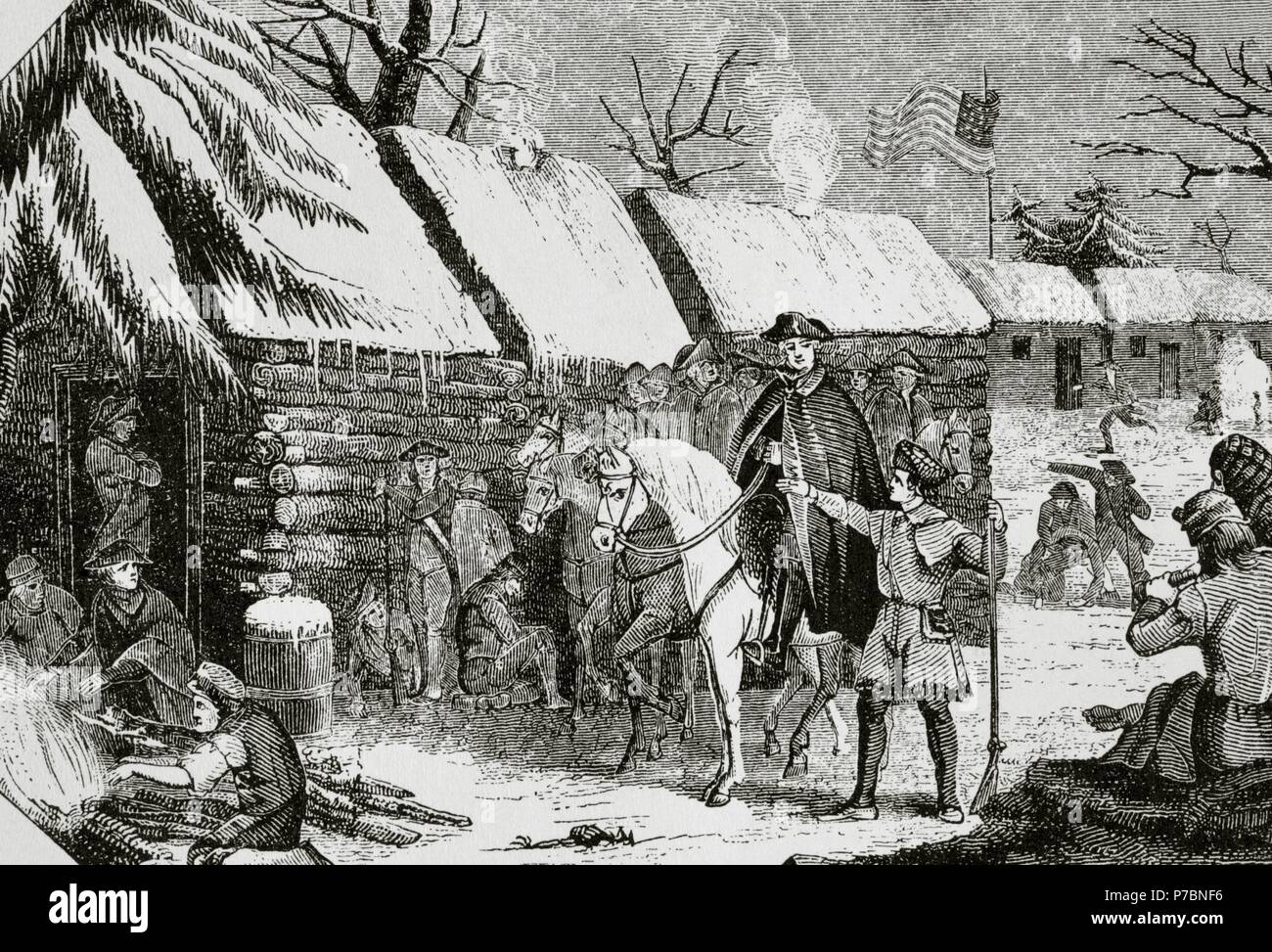 1777 george washington flag hi-res stock photography and images - Alamy