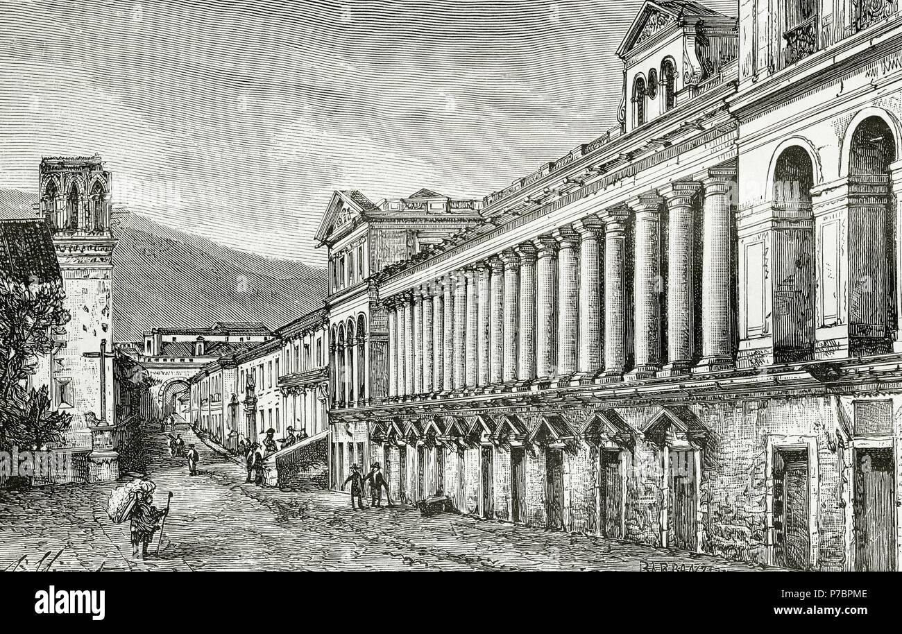 SouthAmerica. Ecuador. Quito. Capital city. Governor's Palace or ...