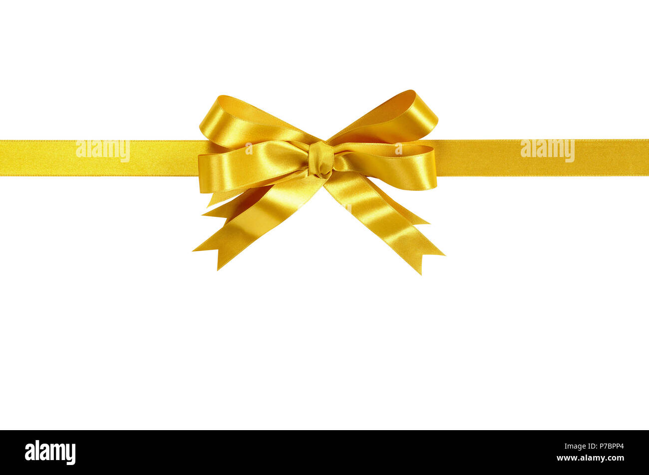Gold ribbon straight Cut Out Stock Images & Pictures - Alamy