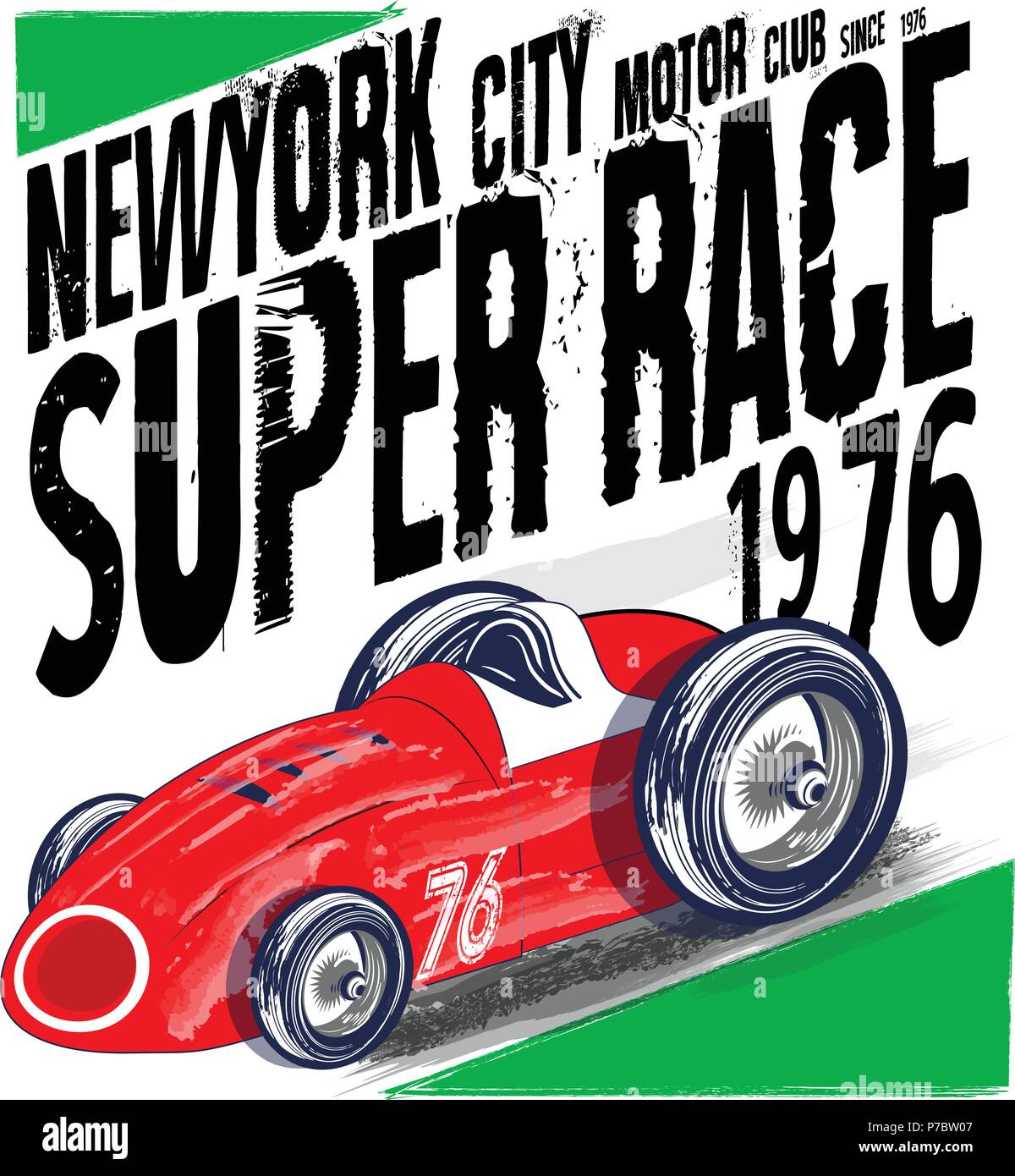 vintage race car for printing.vector old school race poster.retro race ...
