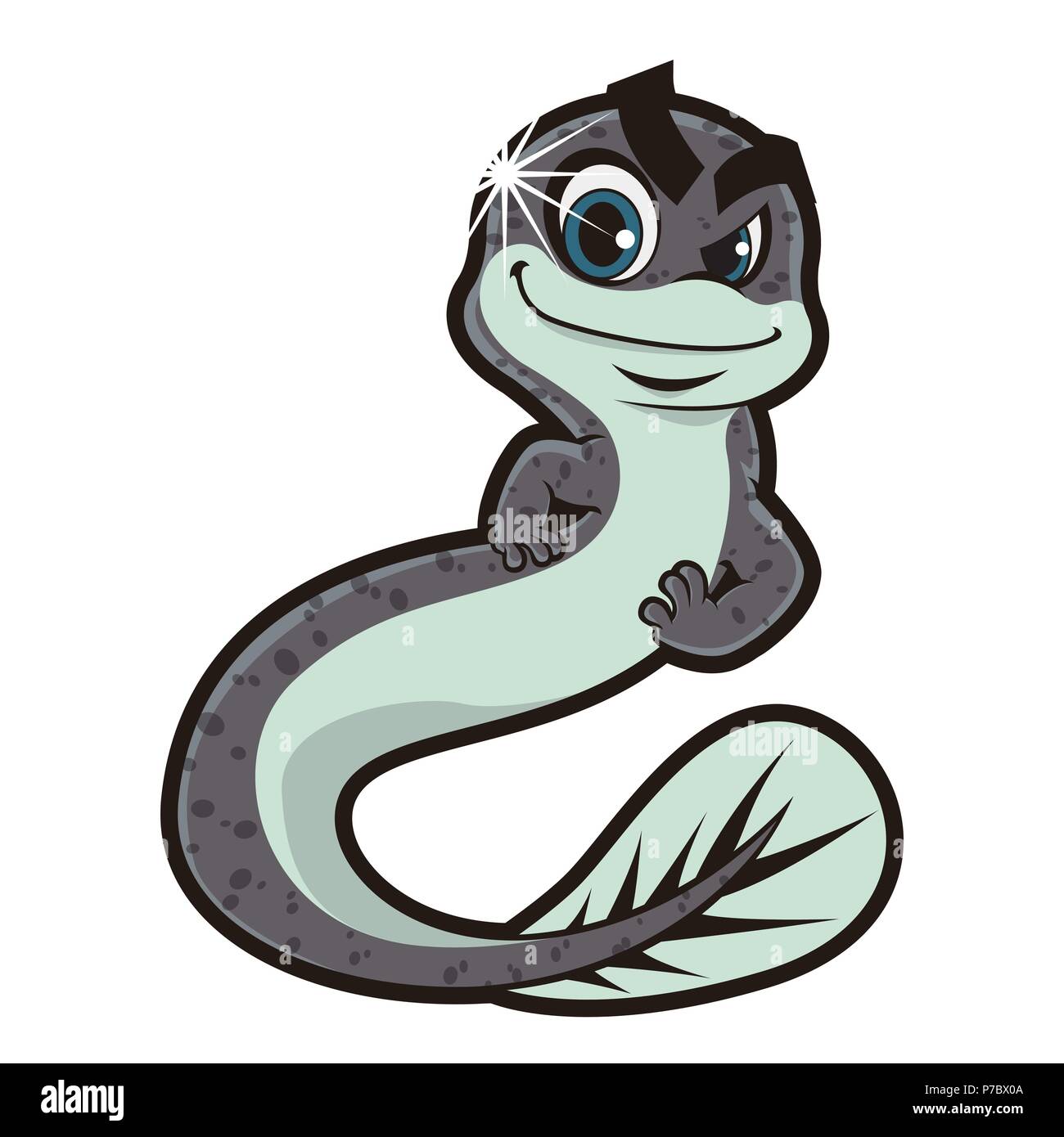 Eel cartoon illustration Stock Vector Images - Alamy