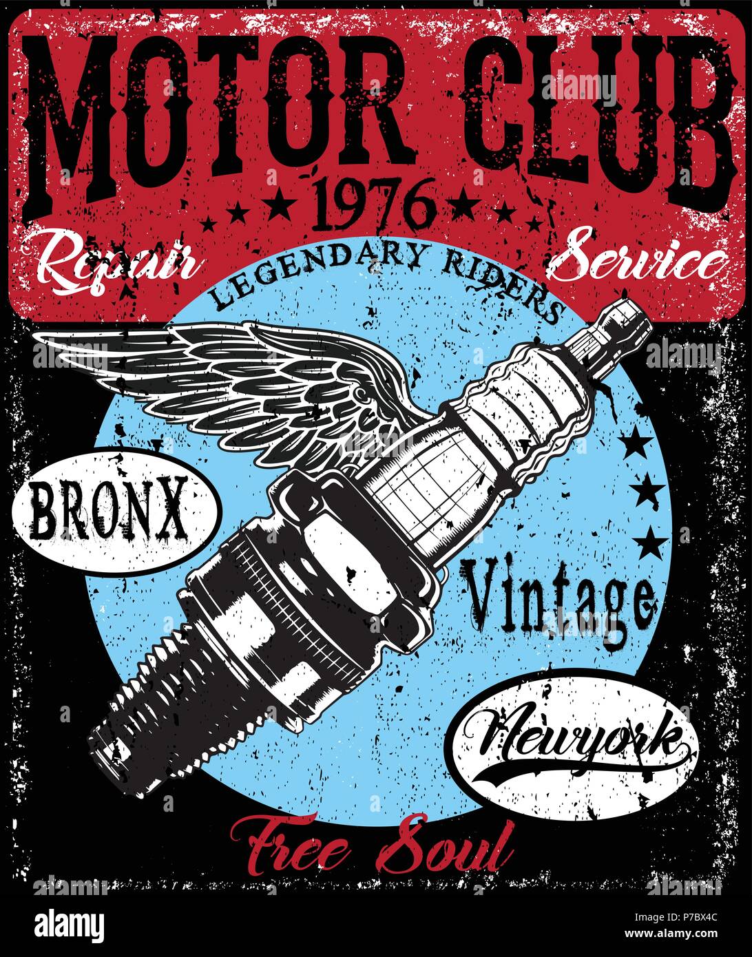 Motorcycle Poster T-shirt Graphic Stock Vector Image & Art - Alamy