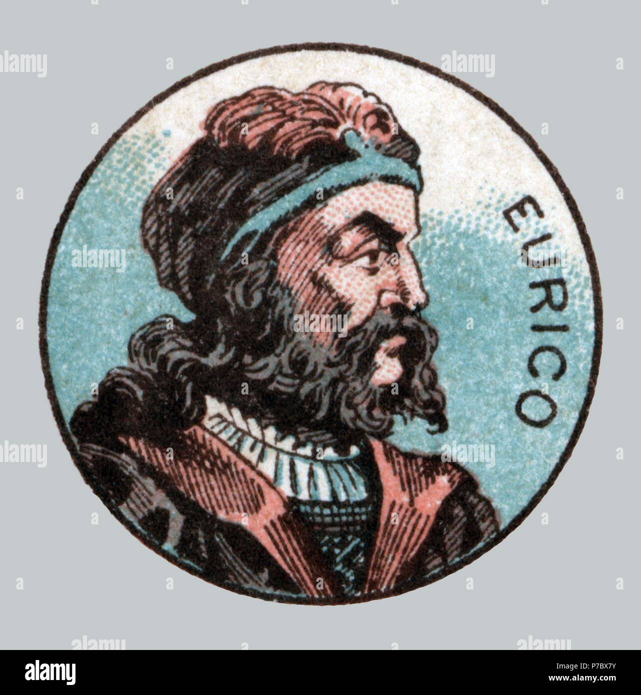 España. Edad media. Eurico (440-484), rey de los visigodos del 466 al ...
