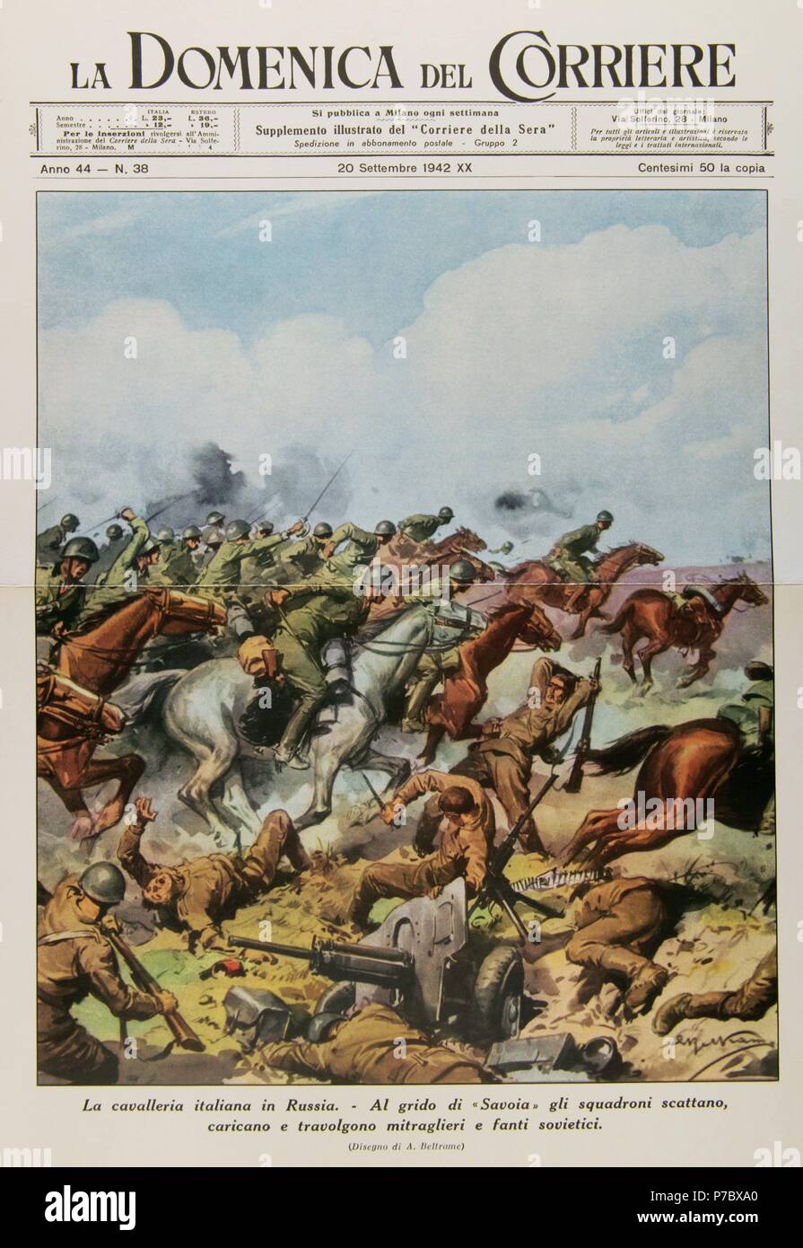 Second World War (1939-1945). Italian cavalry in Russia. The squadrons ...