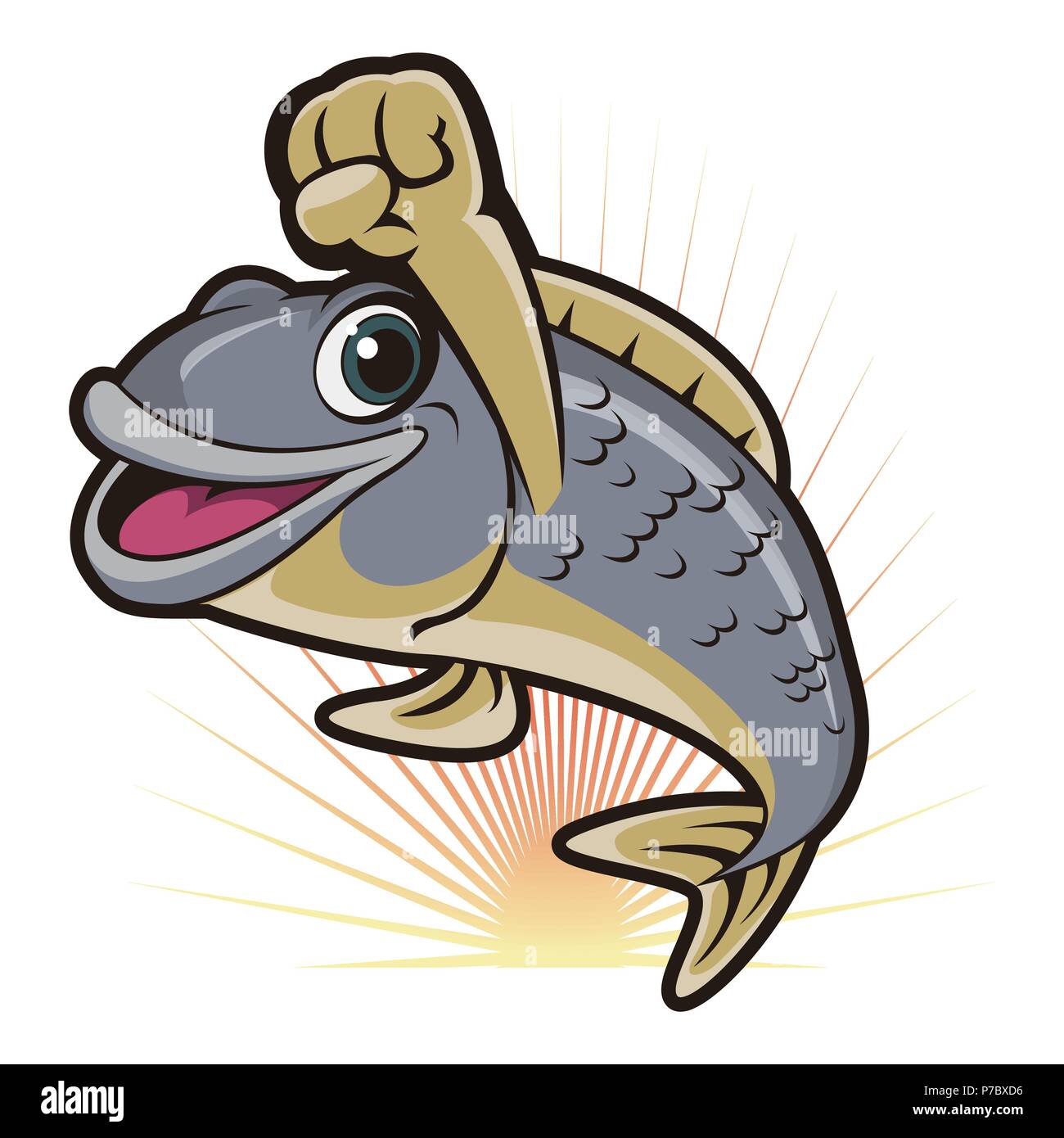 Dried fish cartoon Cut Out Stock Images & Pictures - Alamy
