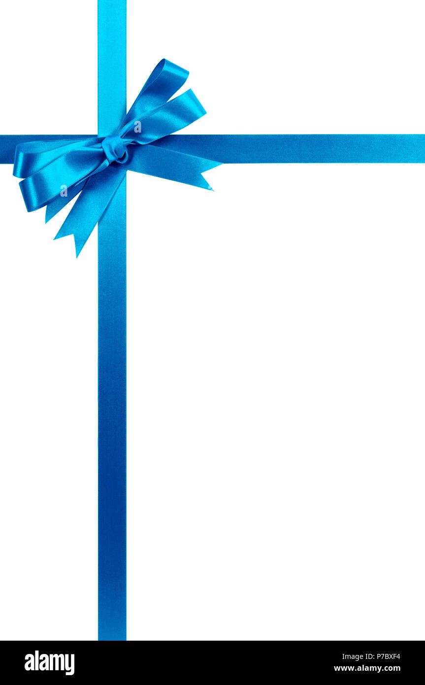 Light blue bow ribbon isolated Cut Out Stock Images & Pictures - Alamy