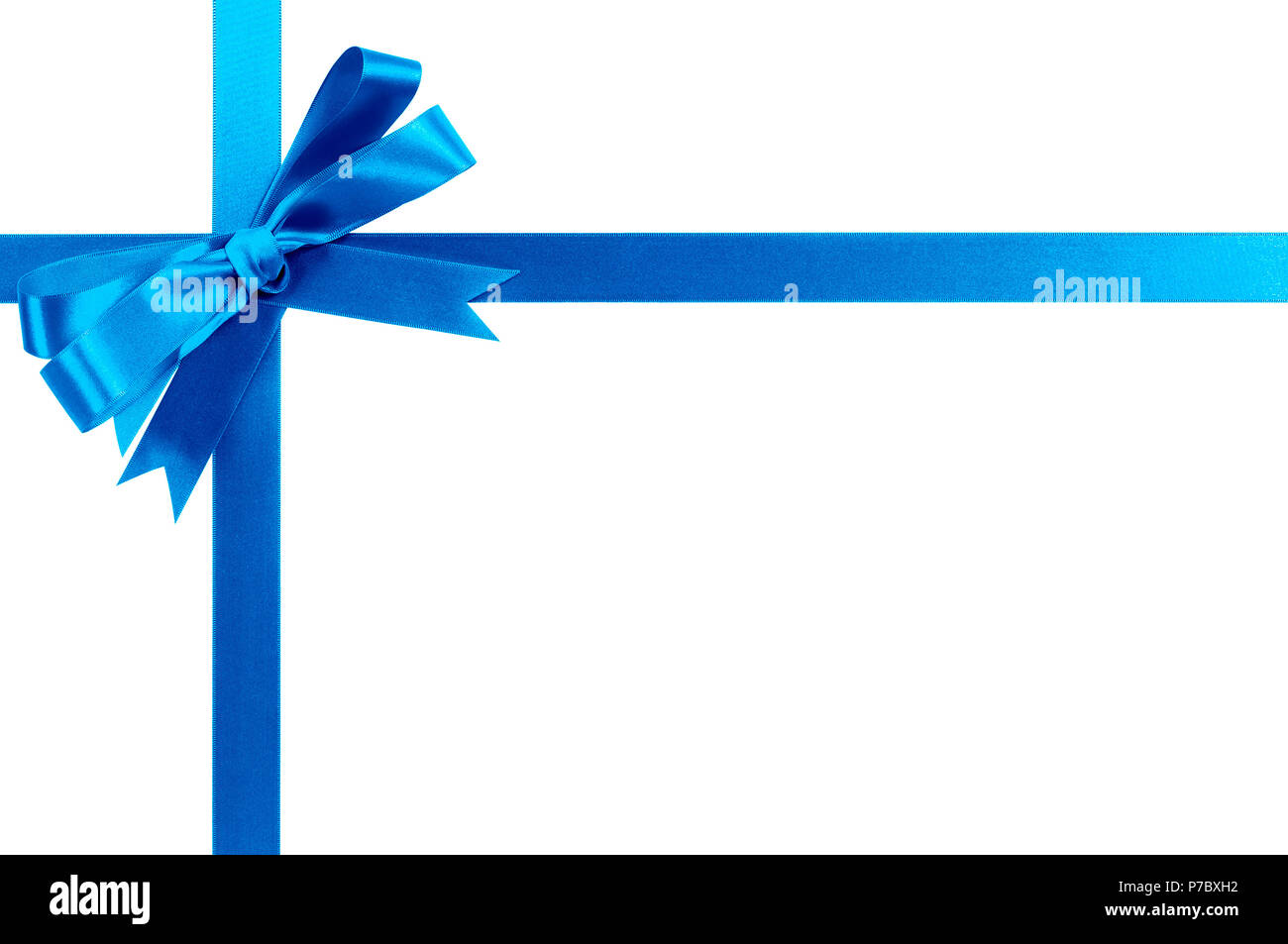 Light blue bow ribbon isolated Cut Out Stock Images & Pictures - Alamy