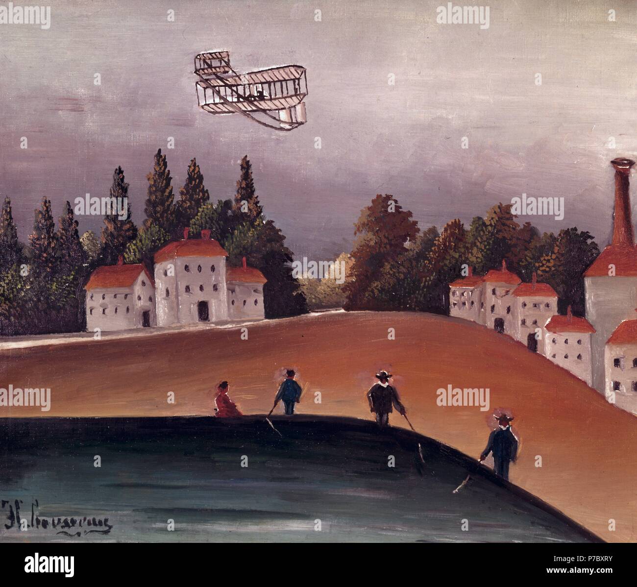 Los pescadores de caña y el avión/1907-8. Museum: COLECCION JEAN WALTER ...