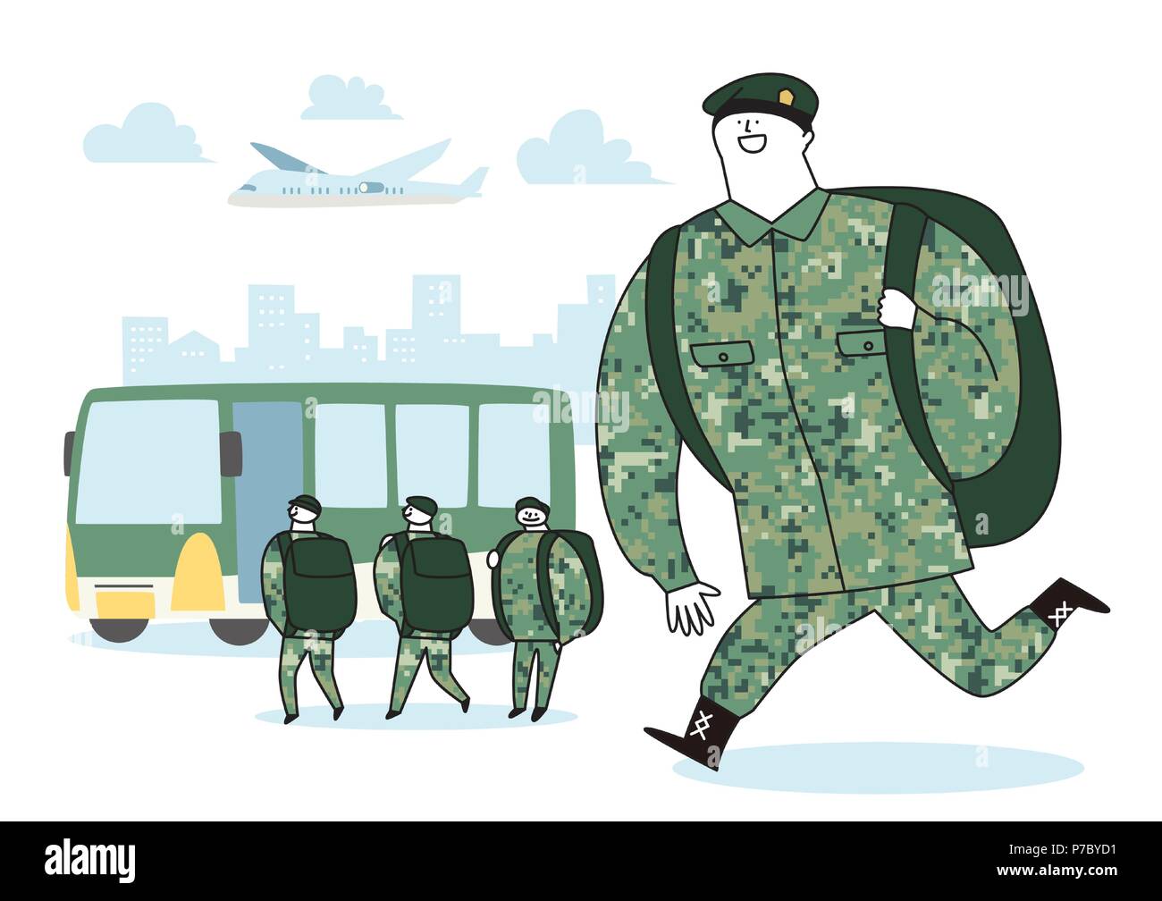 Cartoon military airplane Cut Out Stock Images & Pictures - Alamy