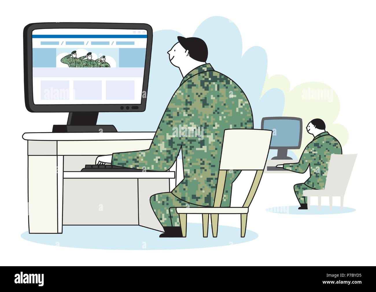 Soldier Computer Screen Stock Photos & Soldier Computer Screen Stock ...