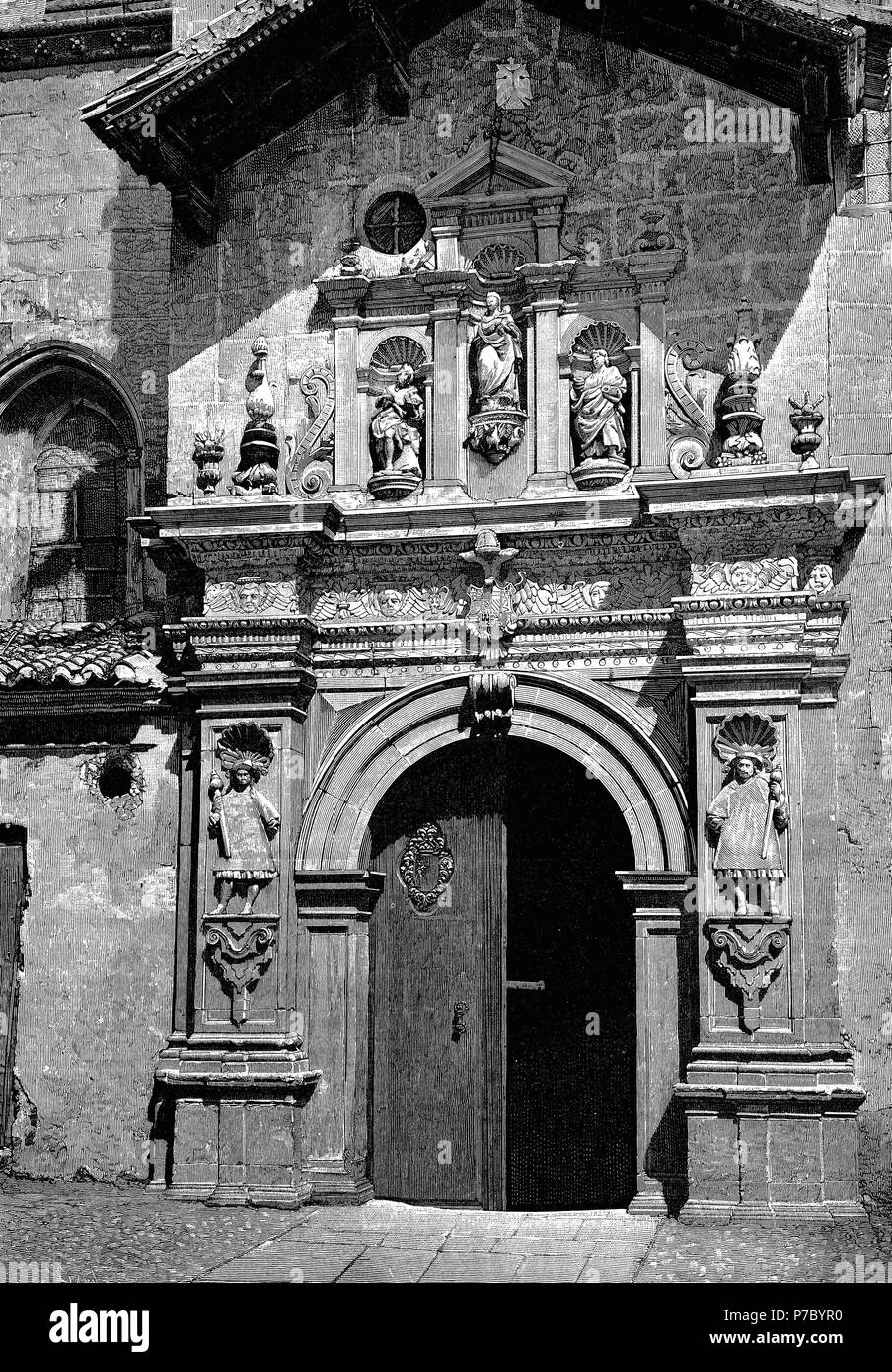 Granada, Portada de la Capilla Real de la Iglesia Metropolitana. Museum ...