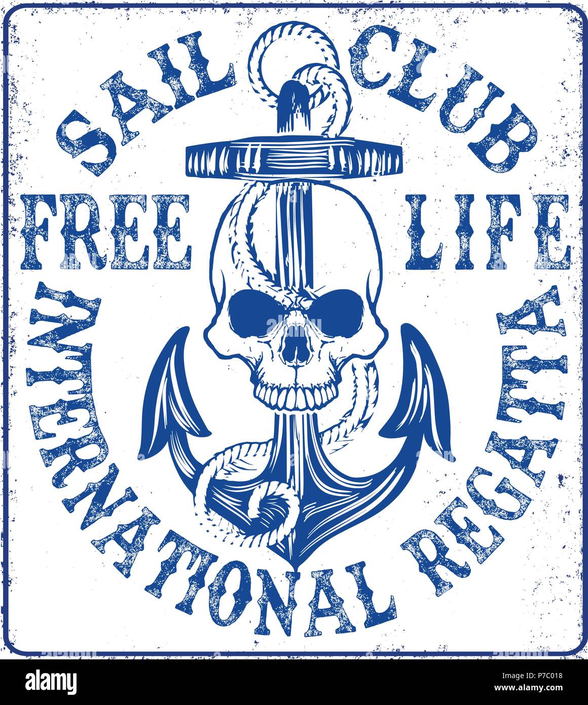 Sailing club logo with anchor Stock Vector Image & Art - Alamy