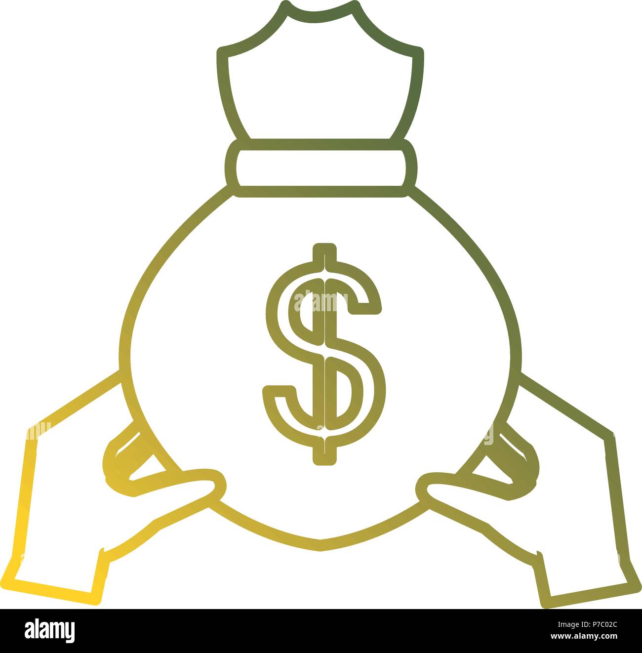 Money bag holding collect hi-res stock photography and images - Alamy