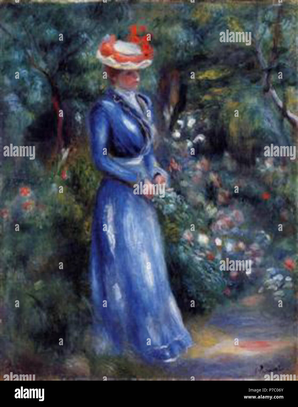 Work by Pierre-Auguste Renoir . before 1919 73 Renoir - woman-in-a-blue ...