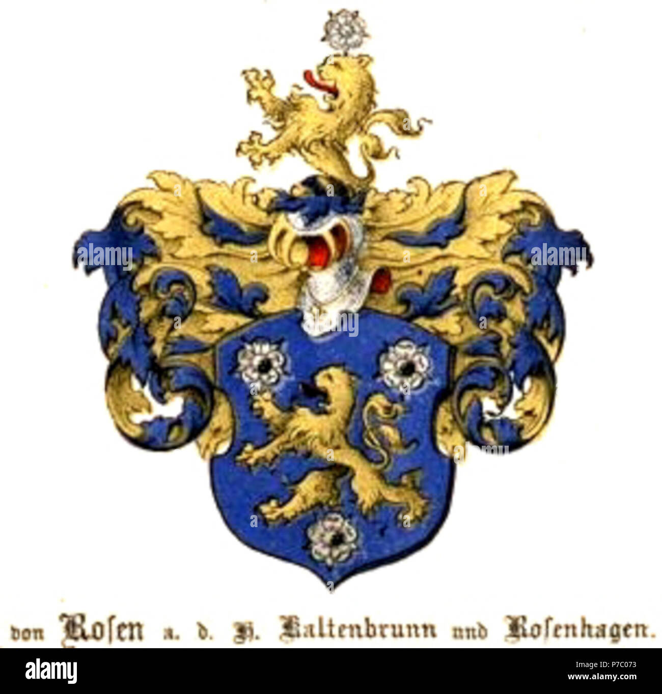 Coat of arms of von Rosen family (white) . 1882 75 ...