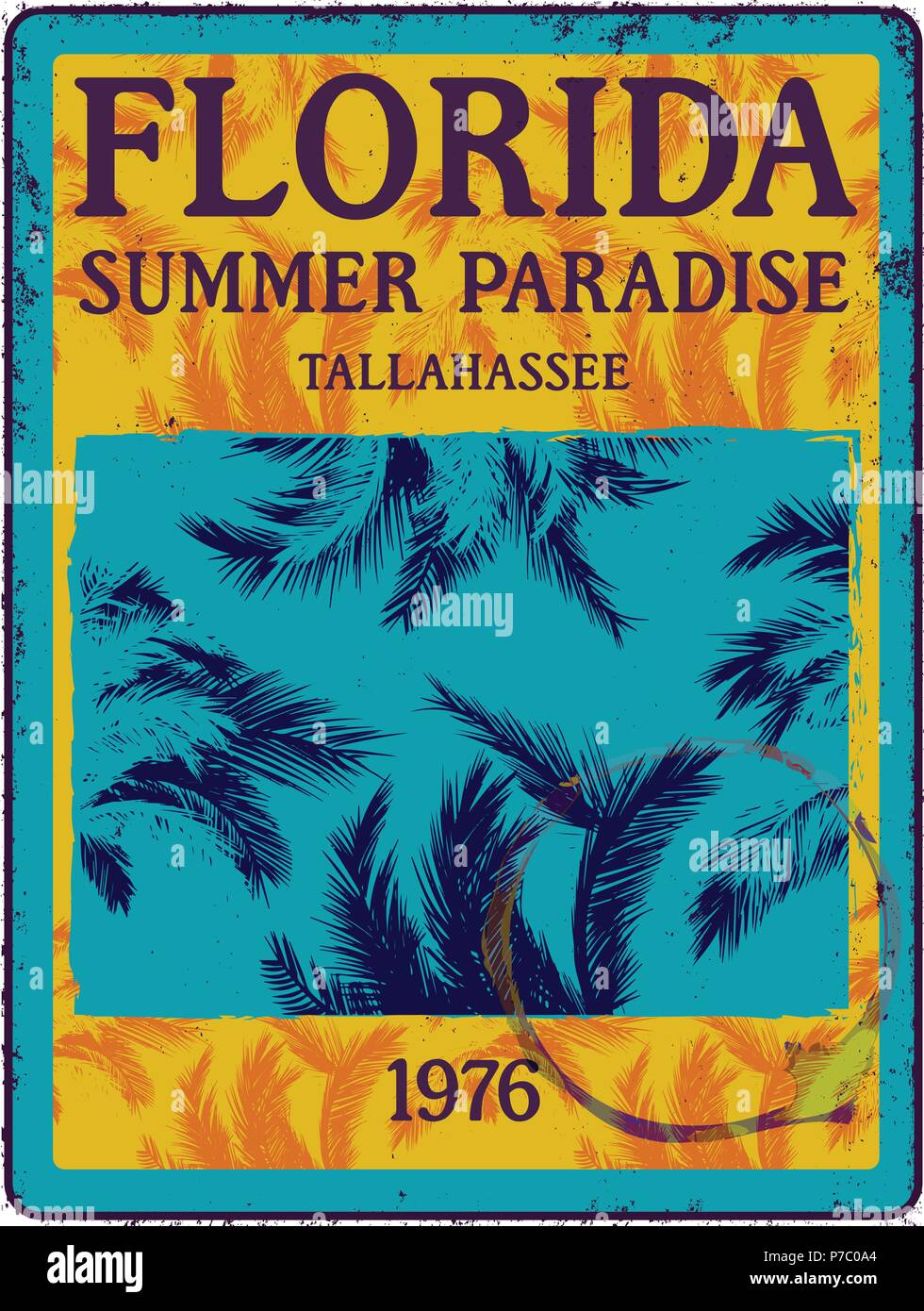 Summer beach vector background in retro style Stock Vector Image & Art ...
