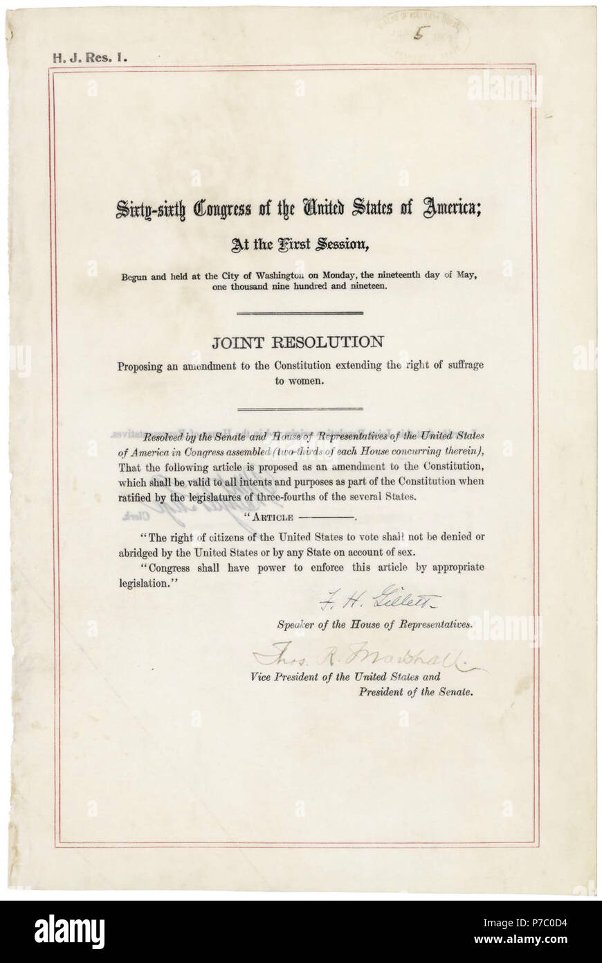 19th amendment hi-res stock photography and images - Alamy