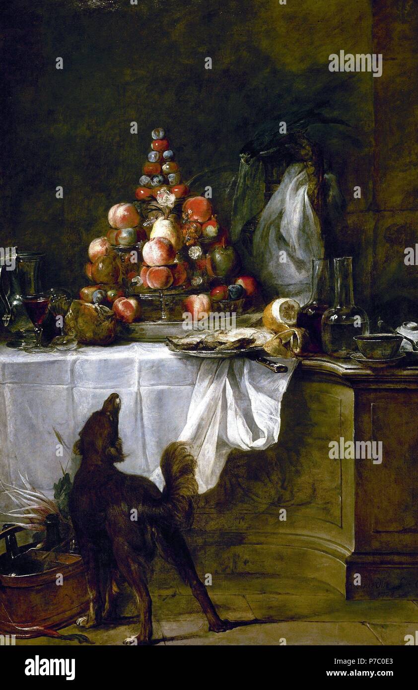El buffet/1728. Museum: MUSEE DU LOUVRE PARIS FRANCIA Stock Photo - Alamy