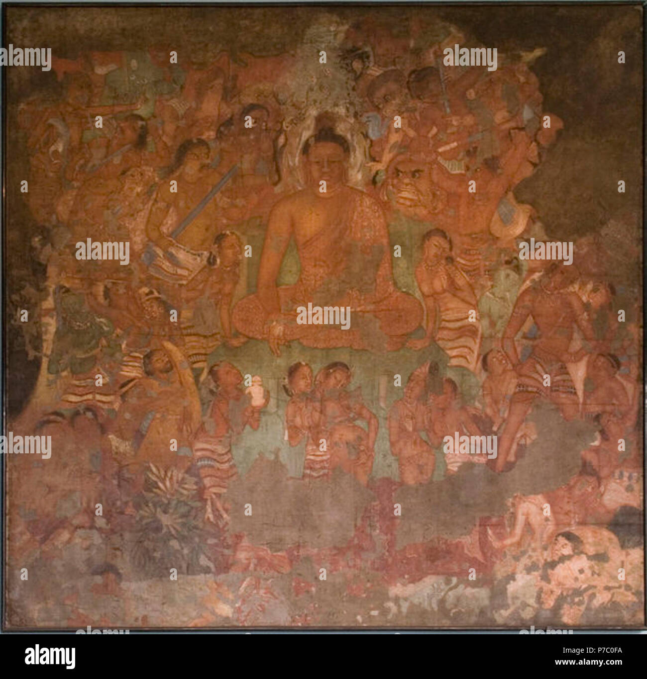 19th century copy of 1st century BCE to 5th century CE Ajanta Cave 1 ...