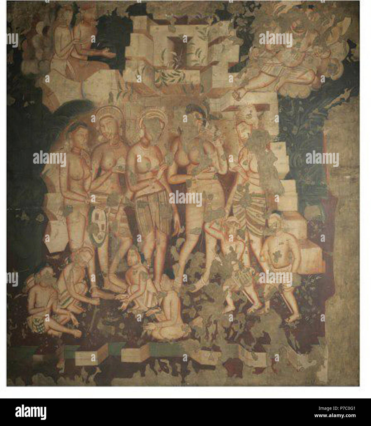 19th century copy of 1st century BCE to 5th century CE Ajanta Cave 2 ...