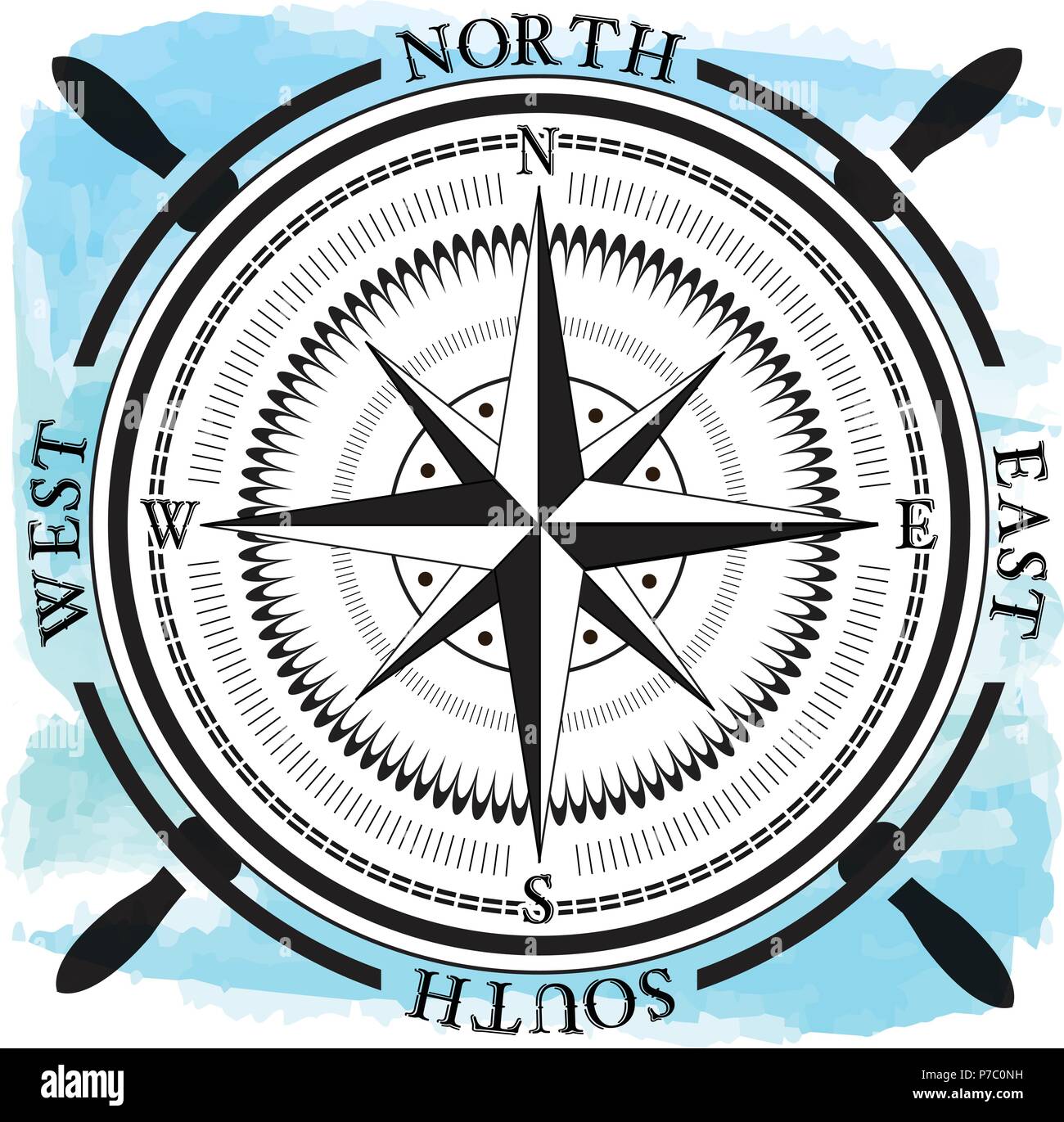 Vector black wind rose hi-res stock photography and images - Alamy