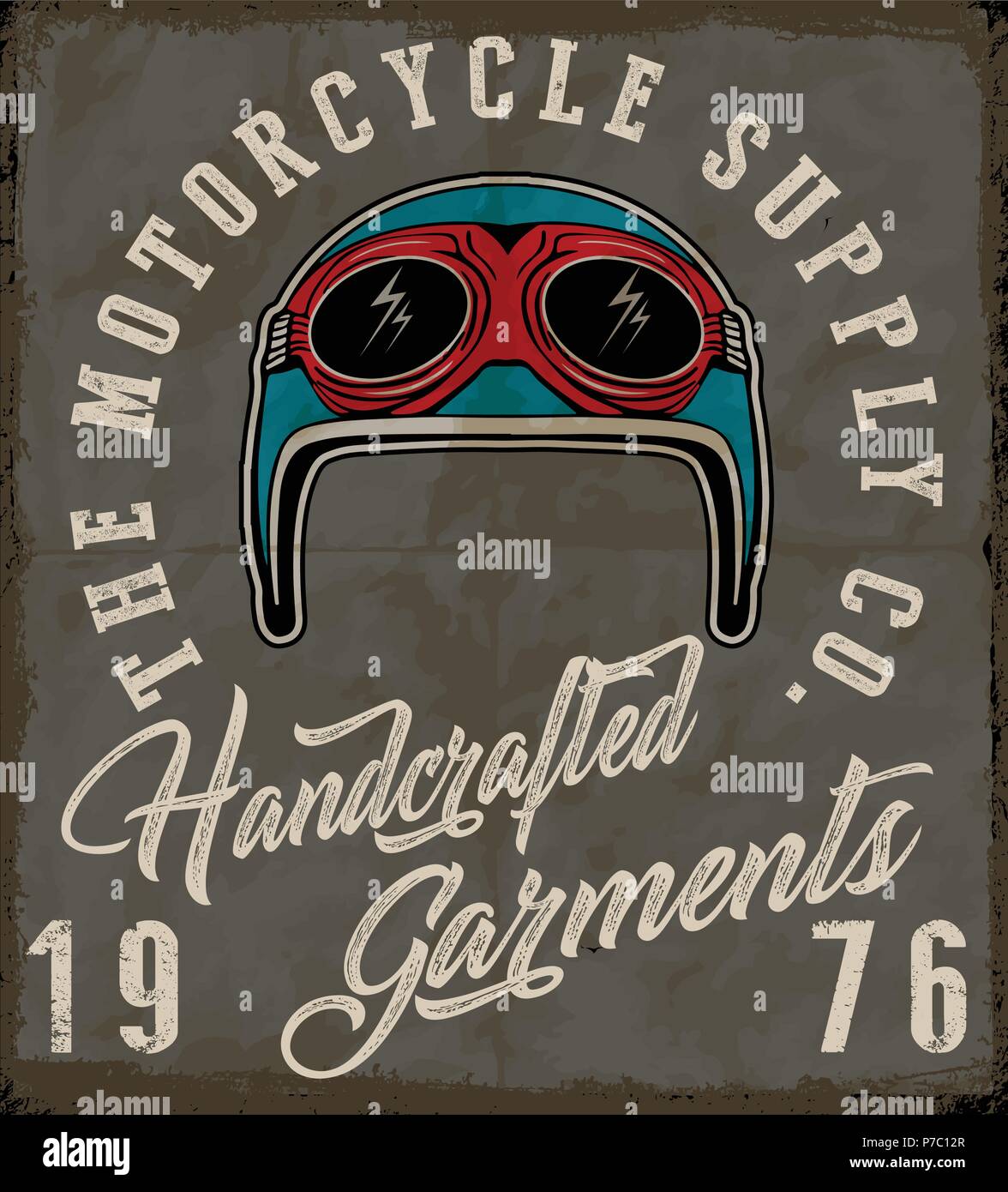 Motorcycle helmet label t-shirt design Stock Vector Image & Art - Alamy