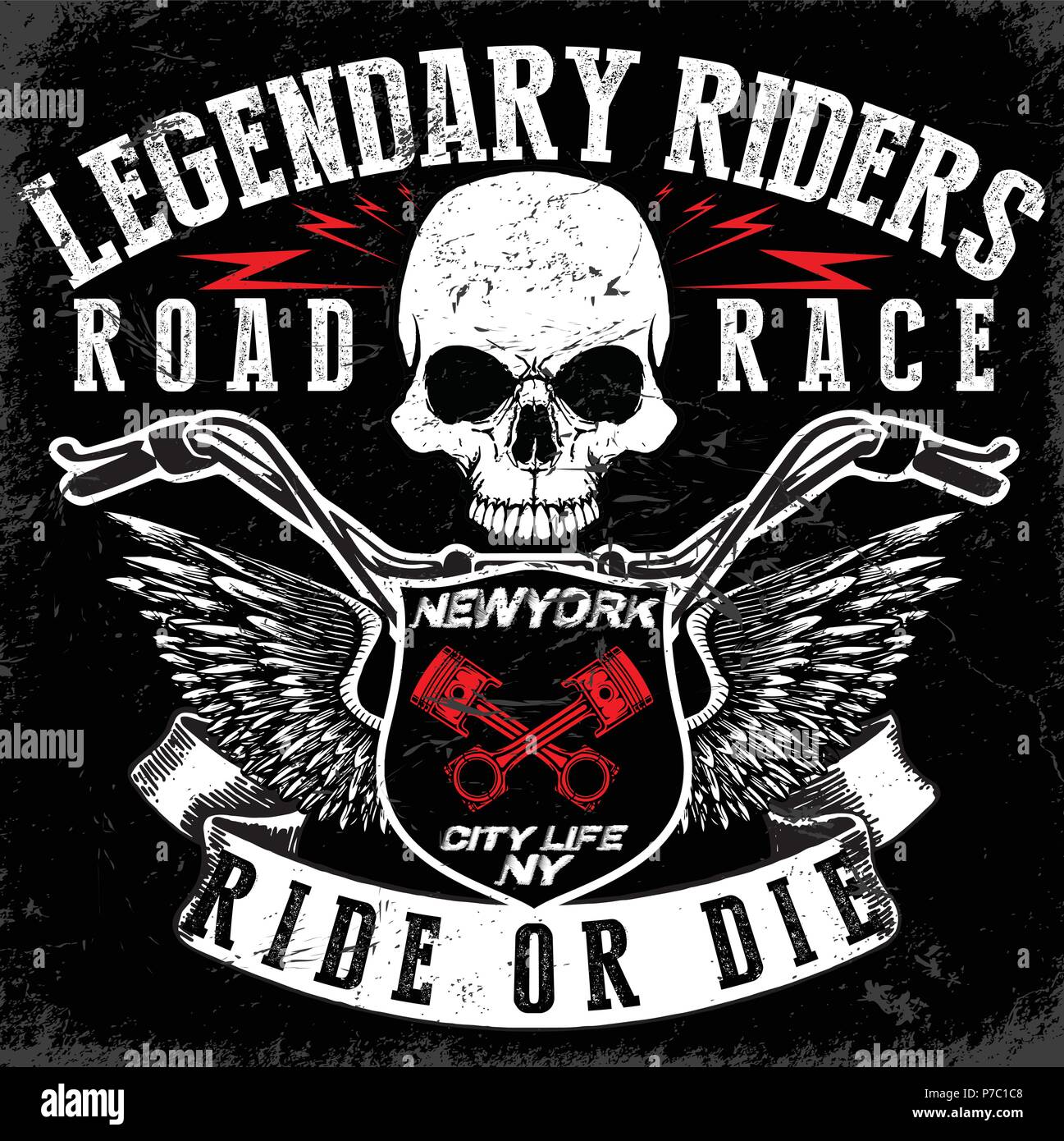 Motorcycle T shirt Graphic Design Stock Vector Image & Art - Alamy