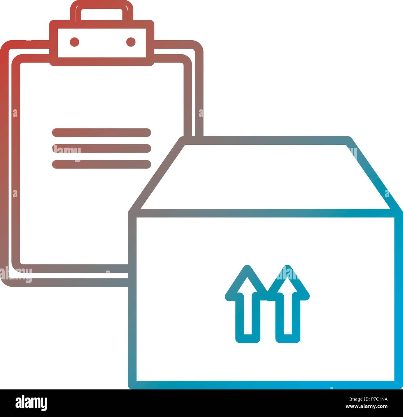 carton box with checklist vector illustration design Stock Vector Image ...