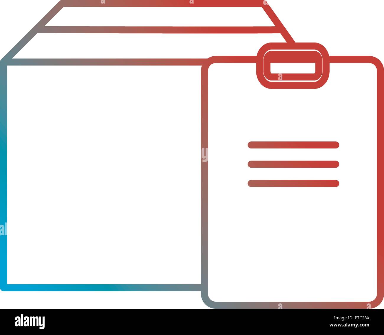 carton box with checklist vector illustration design Stock Vector Image ...