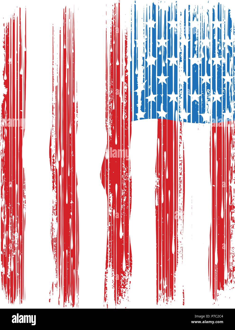 american broken flag / vintage flag design / original tee print design ...
