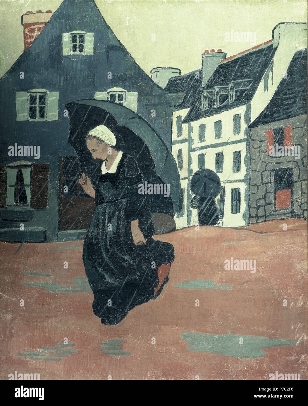 El chaparrón. Museum: COLECCION PARTICULAR PARIS FRANCIA Stock Photo ...