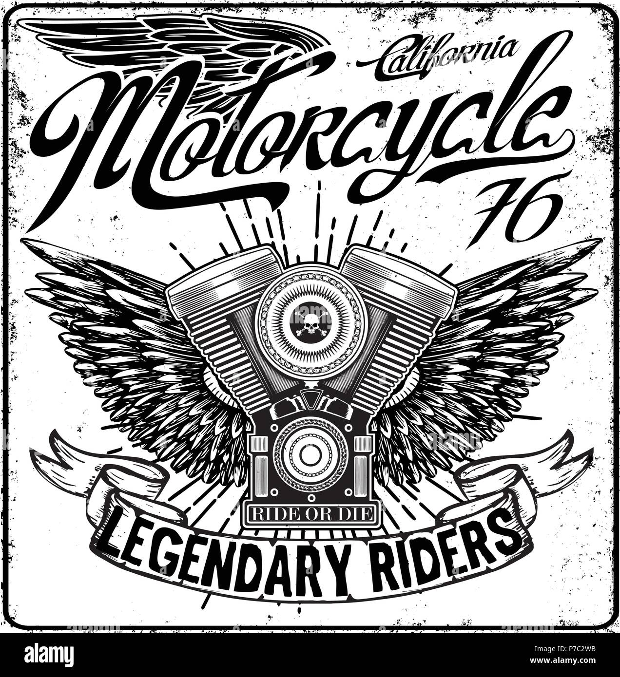 Motorcycle tee graphic design Stock Vector Image & Art - Alamy