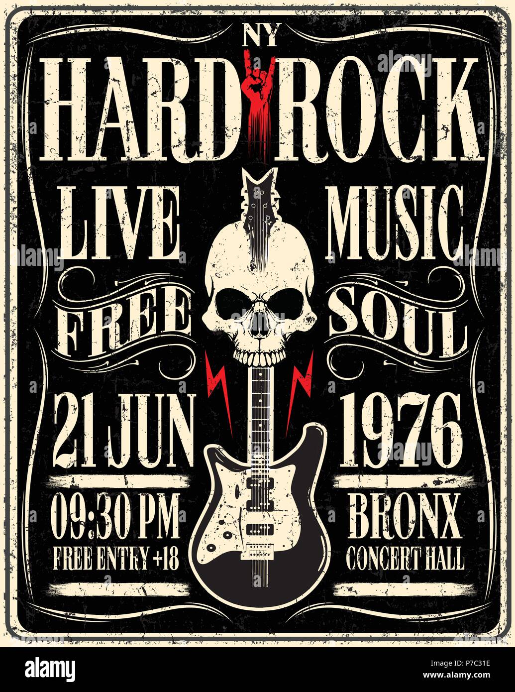 Hard Rock Music Poster Stock Vector Image & Art - Alamy