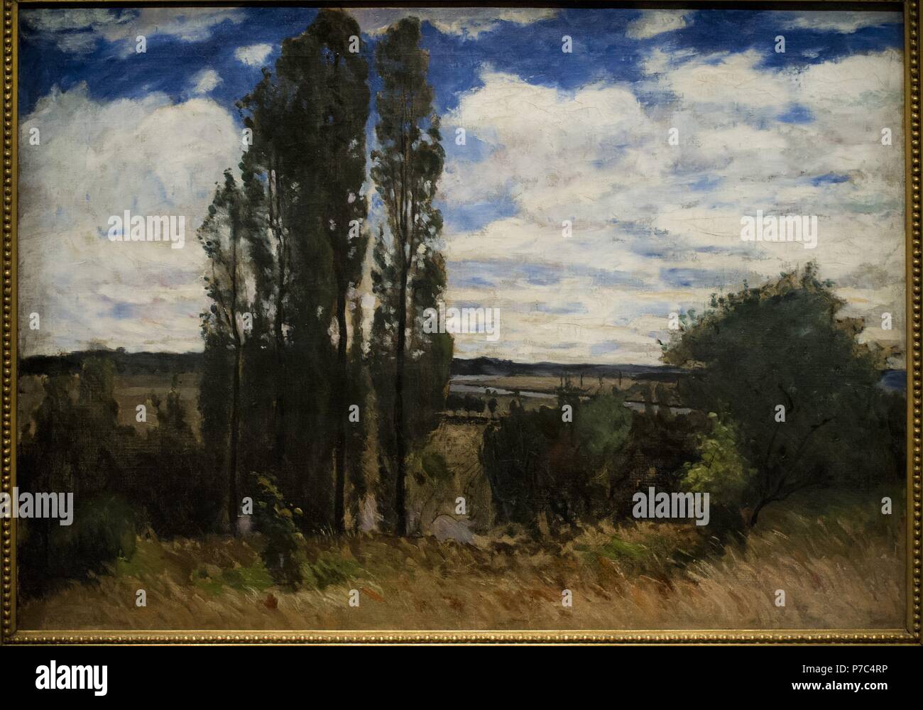 Carl Fredrik Hill (1848-1911). Swedish painter. Seine. Landscape with ...