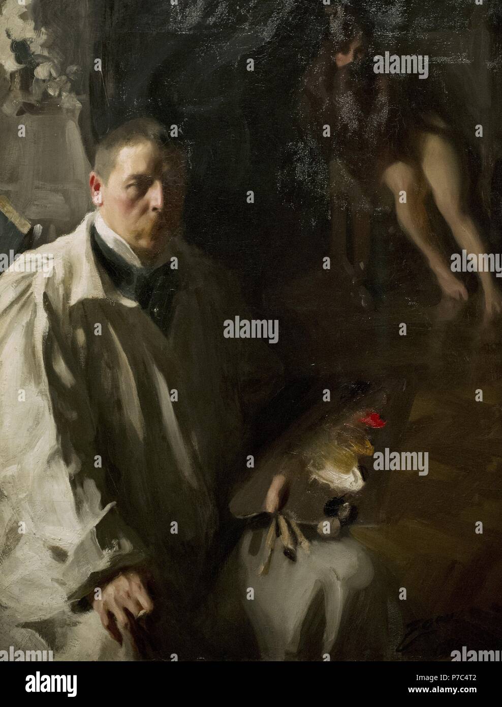 Anders Zorn (1860-1920). Swedish painter. Self-portrait, 1896. National ...
