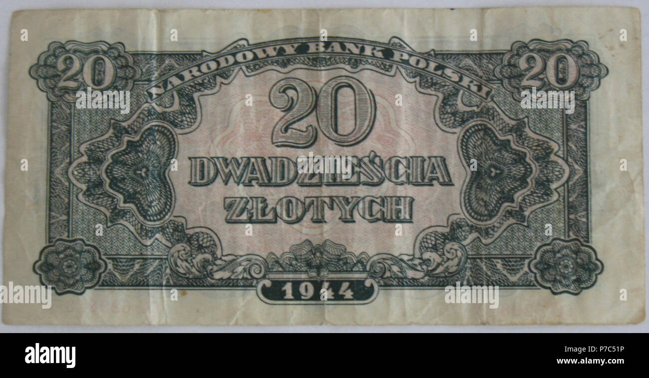 20 zl.1944 rew Stock Photo - Alamy