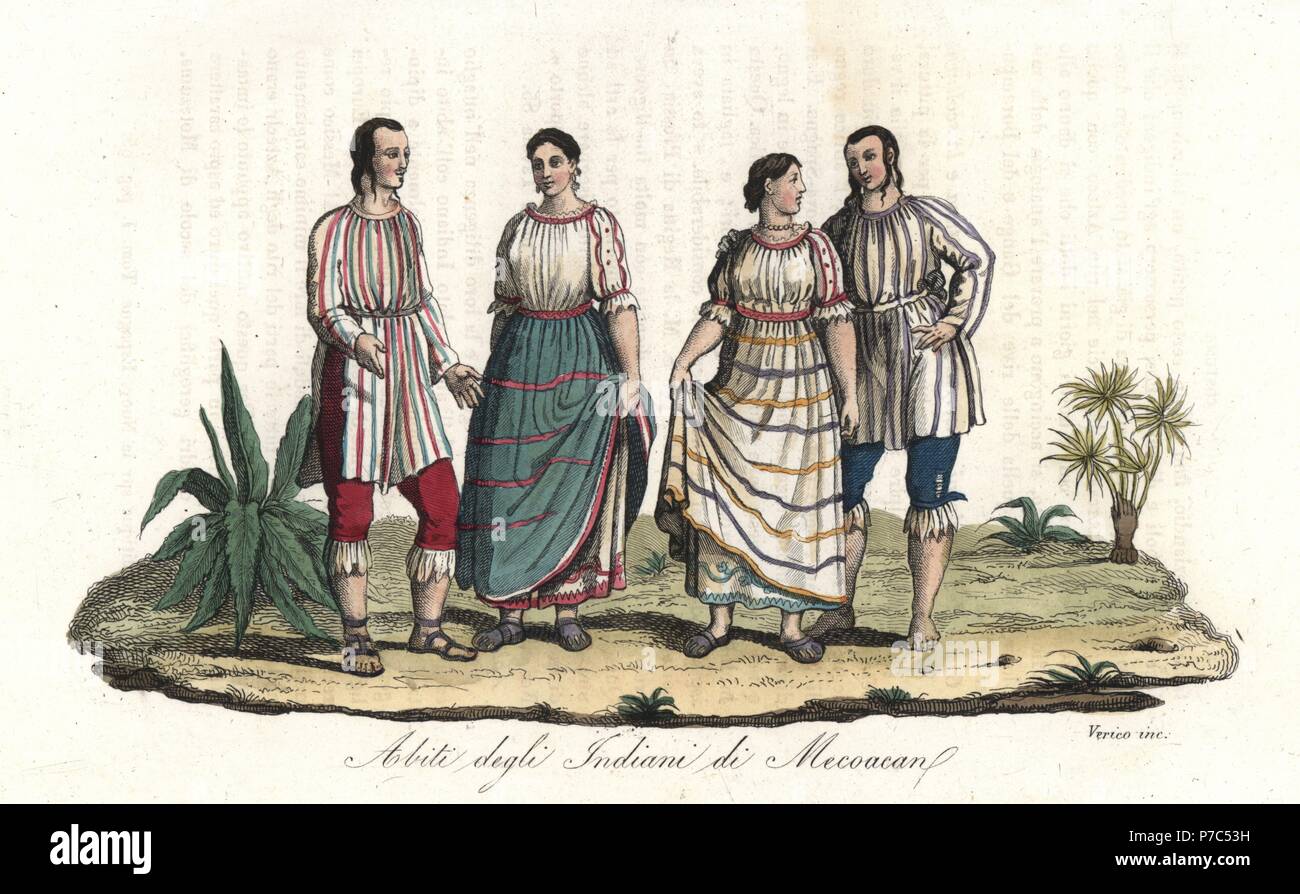 Costumes of the native Mexicans of the Lake Mecoacan region, Tabasco ...