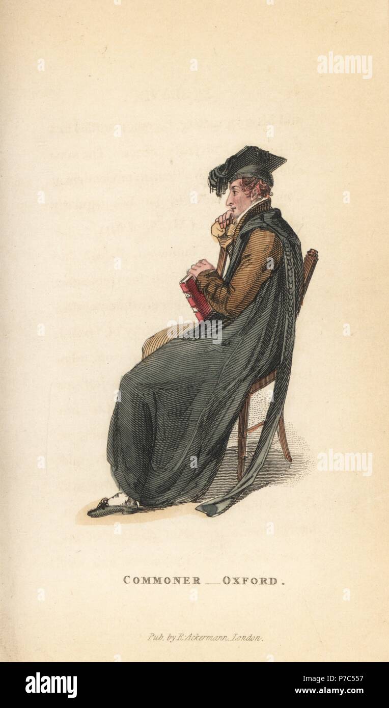 Commoner, Oxford University, in a sleeveless gown of princes' stuff ...