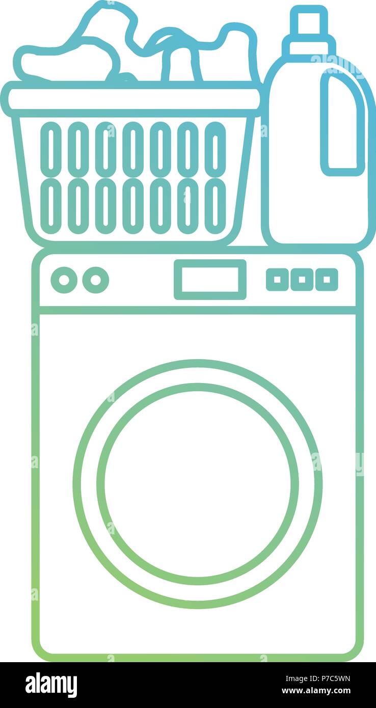 wash machine laundry service vector illustration design Stock Vector ...